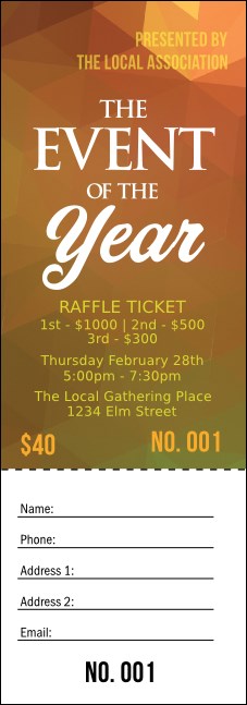 Colour Printed Raffle Tickets & Templates | Eventgroove