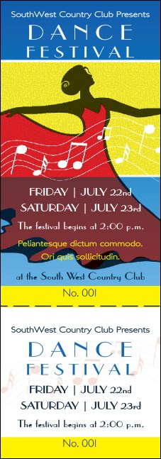 Dance Ticket Templates | Eventgroove