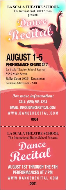 Dance Ticket Templates | Eventgroove