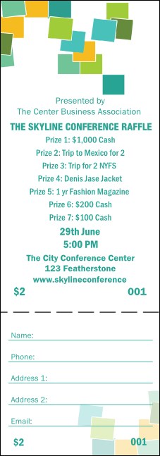 Colour Printed Raffle Tickets & Templates | Eventgroove