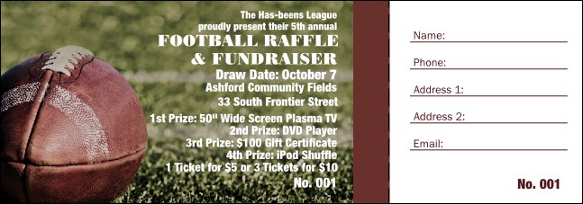 Sports Raffle Ticket Templates | Eventgroove