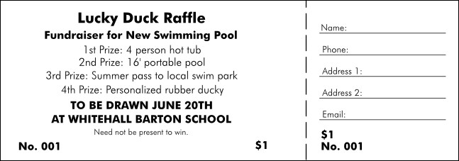 Budget Black & White Raffle Tickets | Eventgroove