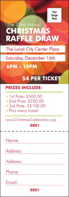 Colour Printed Raffle Tickets & Templates | Eventgroove