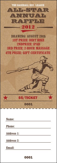 Sports Raffle Ticket Templates | Eventgroove
