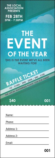 Colour Printed Raffle Tickets & Templates | Eventgroove