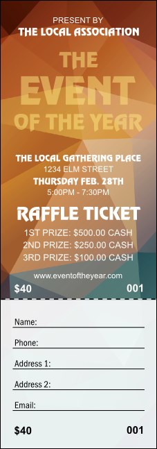 Colour Printed Raffle Tickets & Templates | Eventgroove